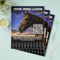Horse Riding Lesson Flyer With QR Code | Zazzle