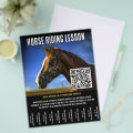 Horse Riding Lesson Flyer with QR Code v.2 | Zazzle