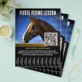 Horse Riding Lesson Flyer with QR Code v.2 | Zazzle