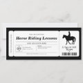 Horse Riding Lessons Voucher Certificate Invitation | Zazzle