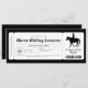 Horse Riding Lessons Voucher Certificate Invitation | Zazzle