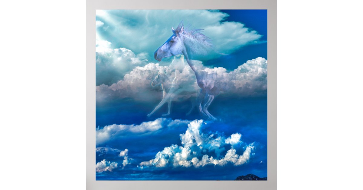 Horse Spirit SKY RIDERS Poster | Zazzle