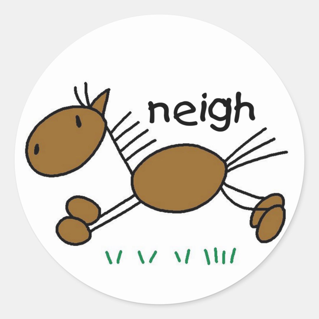 Horse Stick Figure Sticker | Zazzle