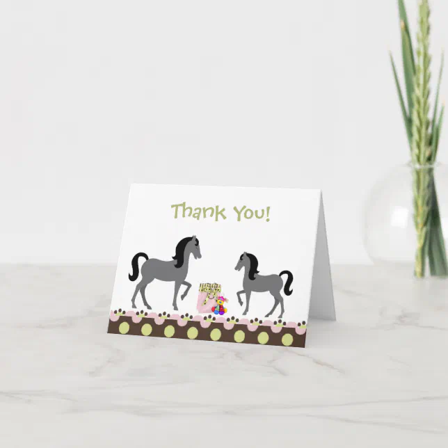 Horse Thank You Cards | Zazzle