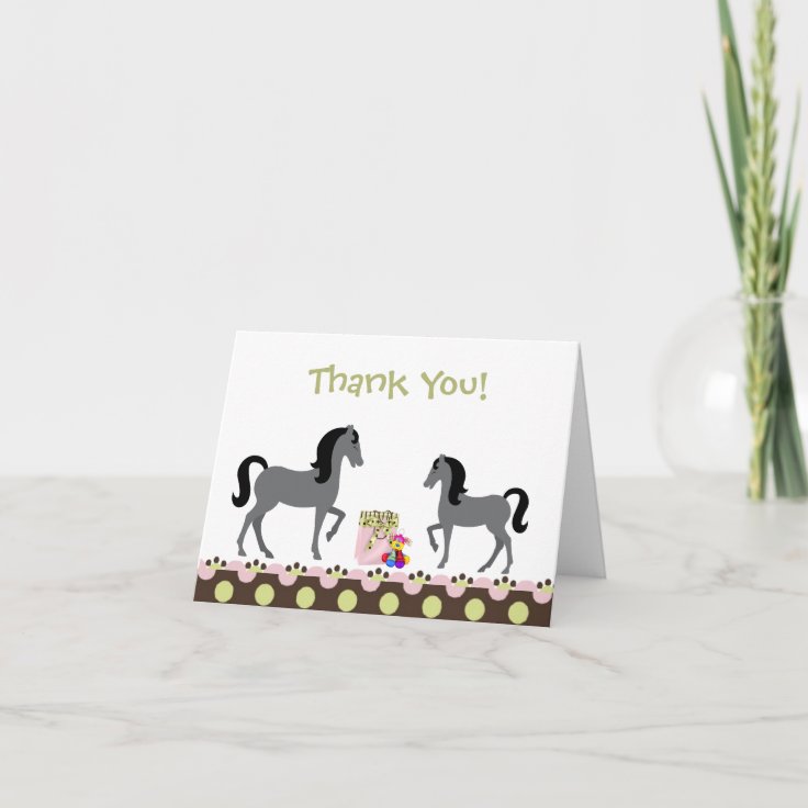Horse Thank You Cards | Zazzle