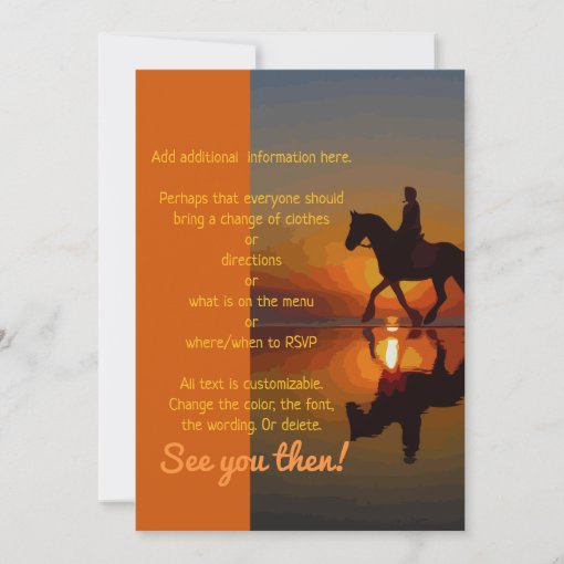 Horse Theme Invitation. Horseback Riding Party Invitation | Zazzle