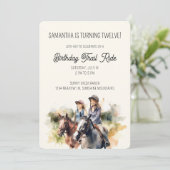 Horse Trail Ride Equestrian Birthday Party Invitation | Zazzle