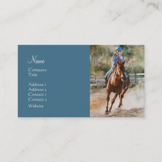 Horse Training Stables Horseback Riding Academy Business Card | Zazzle.com