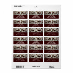 Horses Horseshoes Barn Wood Cowboy Address Labels | Zazzle