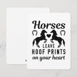 Horses Leave Hoof Prints On Your Heart Holiday Card | Zazzle