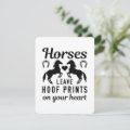 Horses Leave Hoof Prints On Your Heart Holiday Card | Zazzle