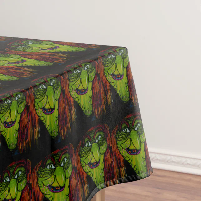 HORTENCE THE HALLOWEEN WITCH tablecloth | Zazzle