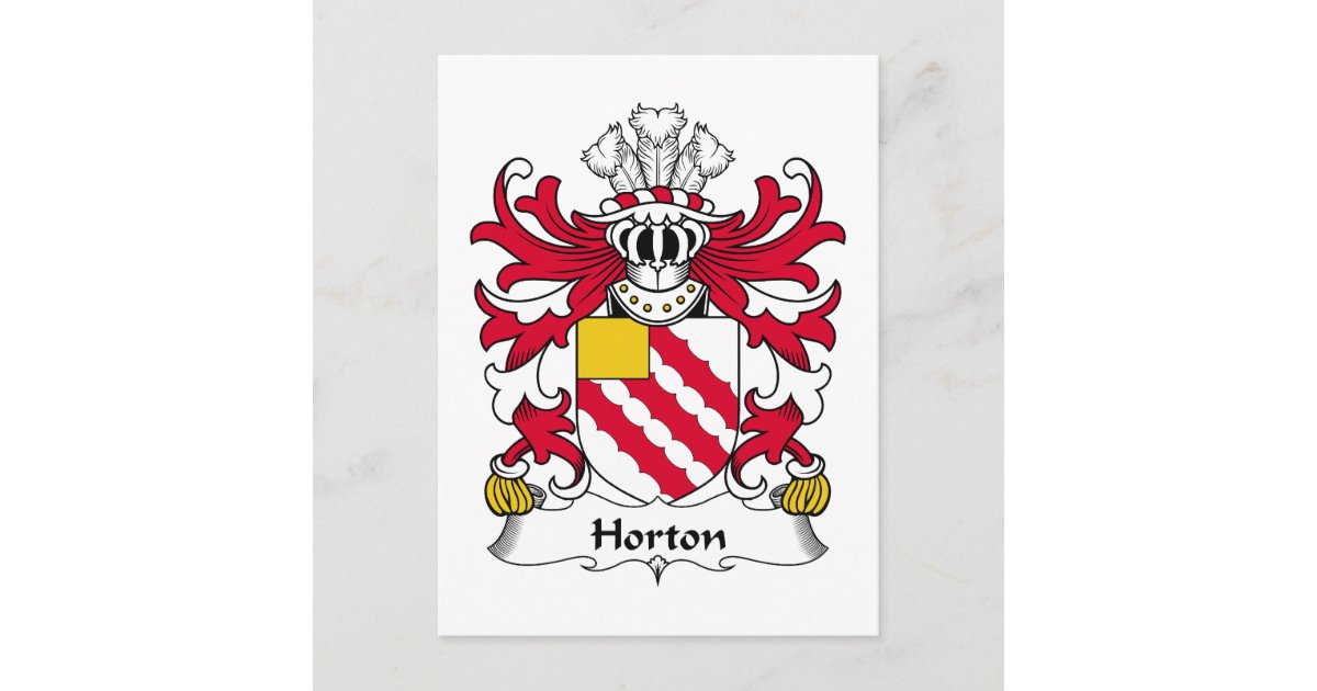 Horton Family Crest Postcard | Zazzle