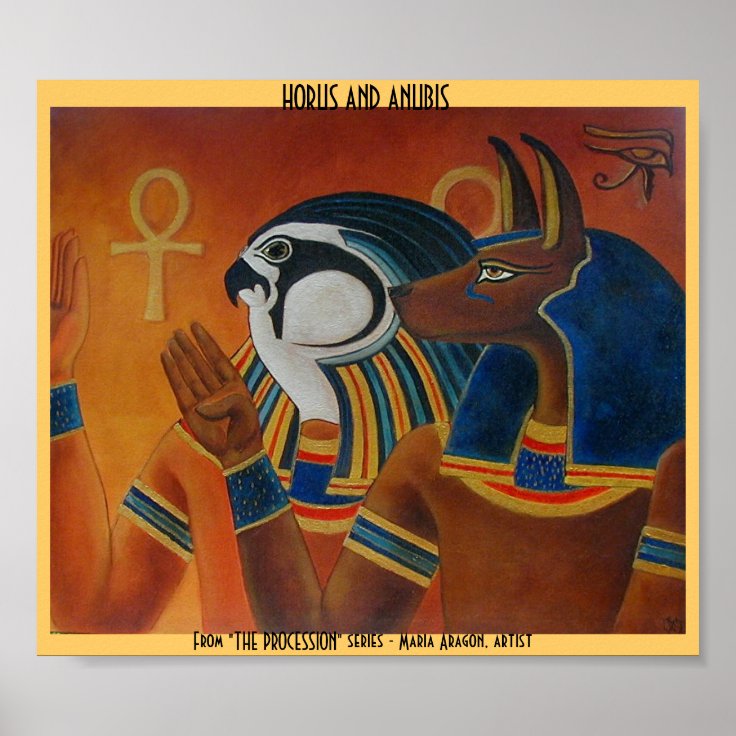 Horus and Anubis Poster | Zazzle