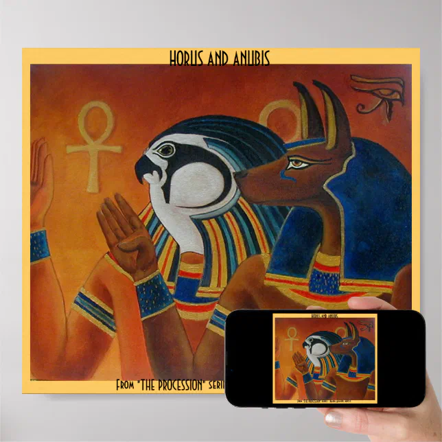 Horus and Anubis Poster | Zazzle