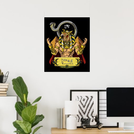 Horus Egyptian God Ra Pyramids Ancient Mythology Poster | Zazzle