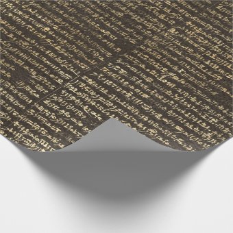 Horus Gold Egyptian Hieroglyphics Antique Script Wrapping Paper | Zazzle