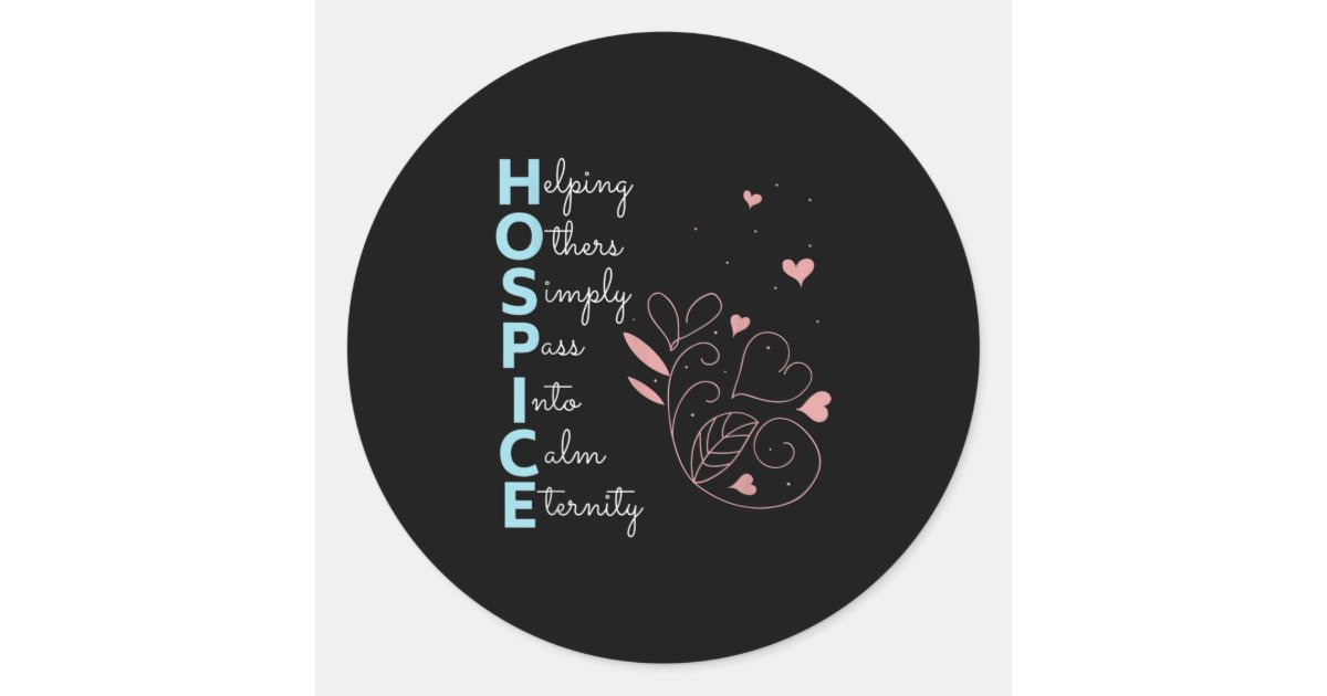 Hospice Nurse Classic Round Sticker | Zazzle