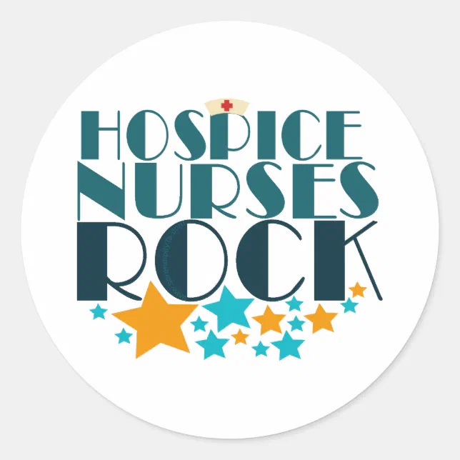 Hospice Nurses Rock Classic Round Sticker | Zazzle
