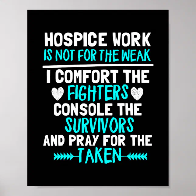 Hospice Work Cute Hospice Doctor Nurse Gift Poster | Zazzle