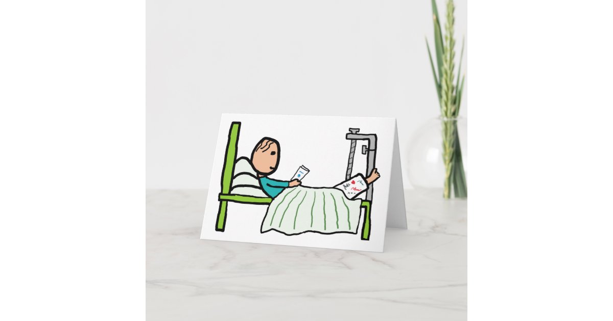 Hospital Bed Card | Zazzle