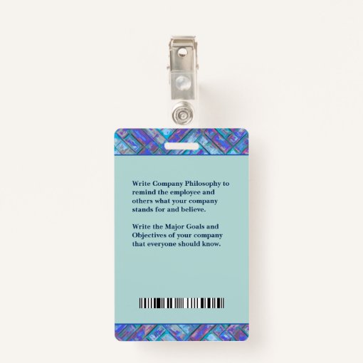 Hospital Employee Nurse Photo Bar Code Logo Custom Badge | Zazzle