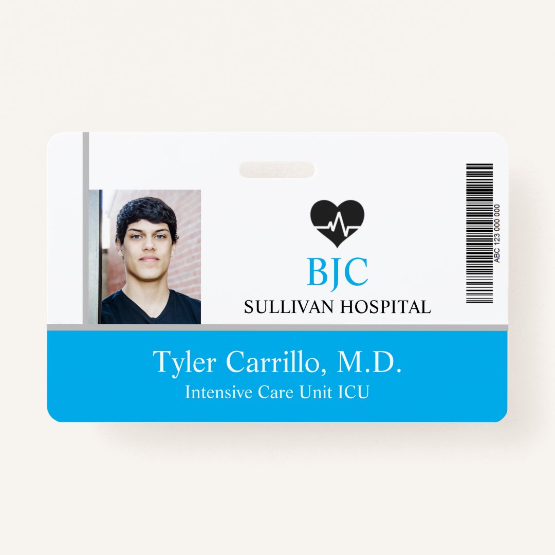 Hospital/Healthcare Employee ID Badge | Zazzle