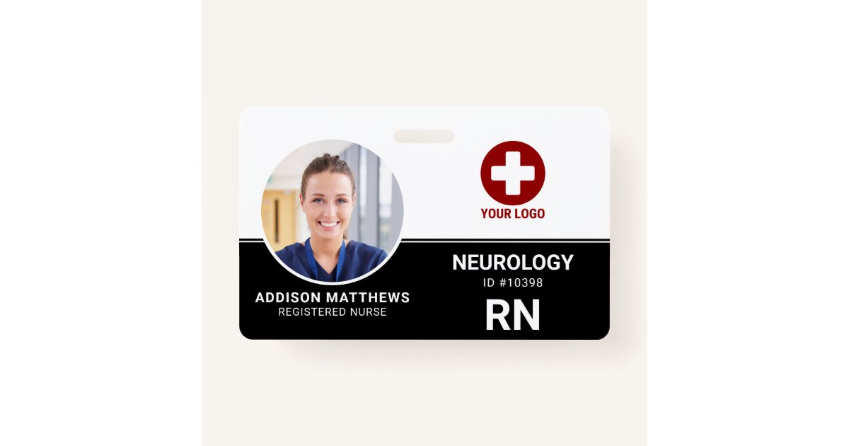 Hospital Medical Employee ID - Registered Nurse RN Badge | Zazzle