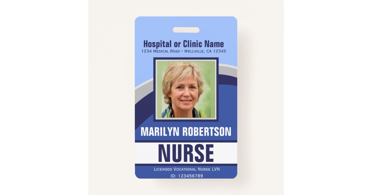 Hospital or Medical Clinic Name Badge | Zazzle