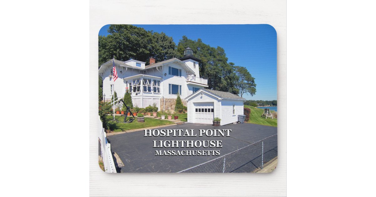 Hospital Point Lighthouse, Massachusetts Mouse Pad | Zazzle