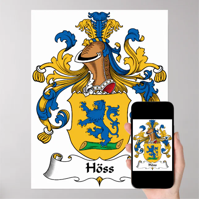 Hoss Family Crest Poster | Zazzle
