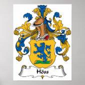 Hoss Family Crest Poster | Zazzle