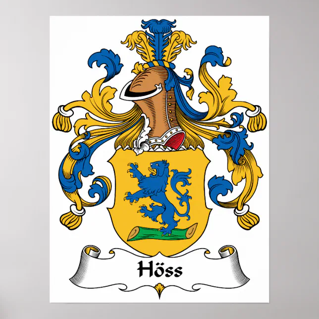 Hoss Family Crest Poster | Zazzle