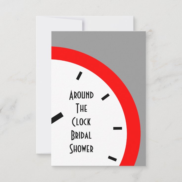 Host Around The Clock Bridal Shower Invitations | Zazzle