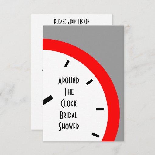 Host Around The Clock Bridal Shower Invitations | Zazzle