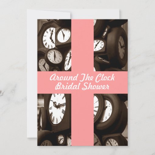 Host Around The Clock Bridal Shower Invitations | Zazzle