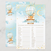 Hot Air Balloon Animals Name the Baby Animal Game | Zazzle
