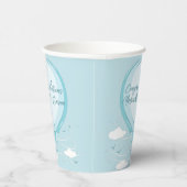 Hot Air Balloon Baby Shower Blue Paper Cups | Zazzle