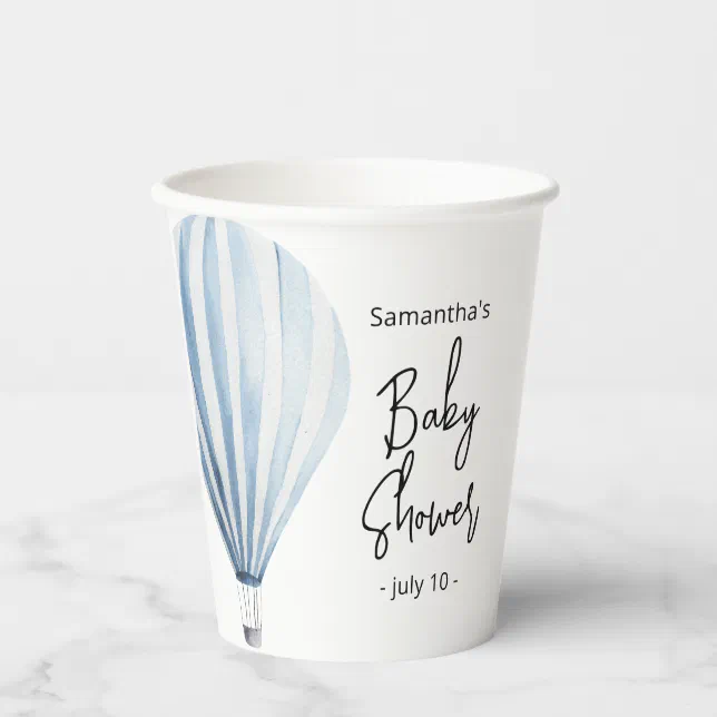Hot air balloon - baby shower paper cups | Zazzle