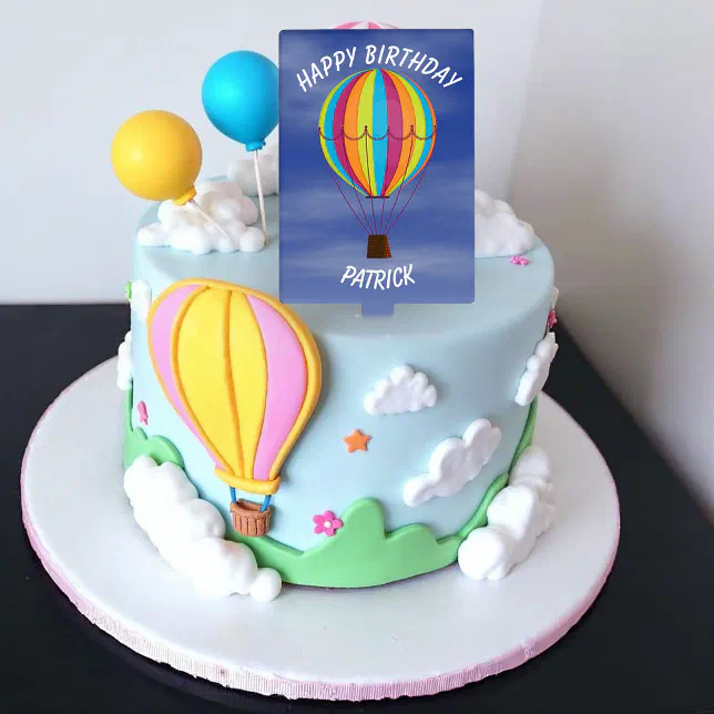 Hot Air Balloon Birthday Cake Topper | Zazzle