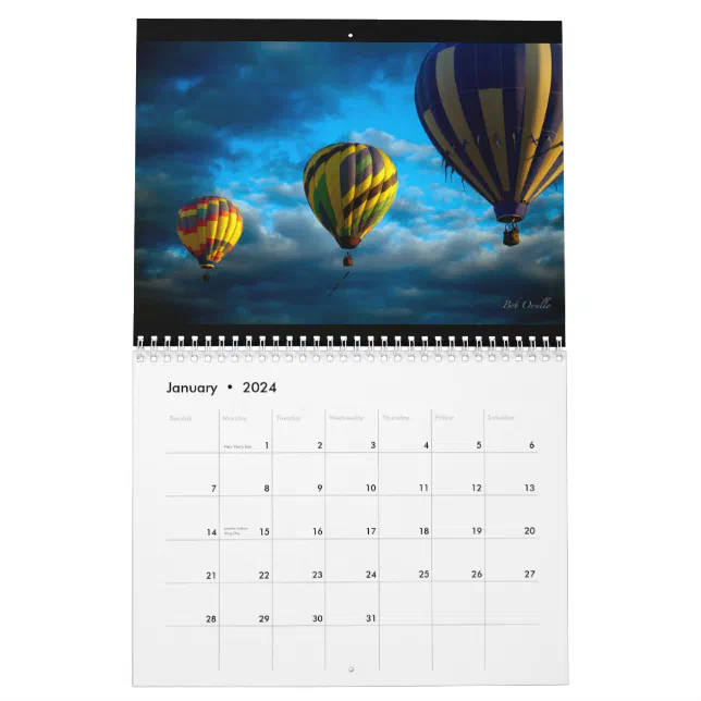 Hot Air Balloon Calendar | Zazzle