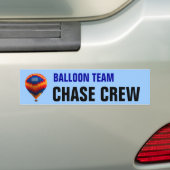 Hot Air Balloon Chase Team Bumper Sticker | Zazzle