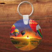 hot air balloon image keychain | Zazzle