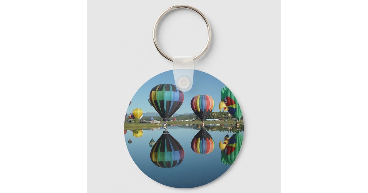 Hot Air Balloon keychain | Zazzle