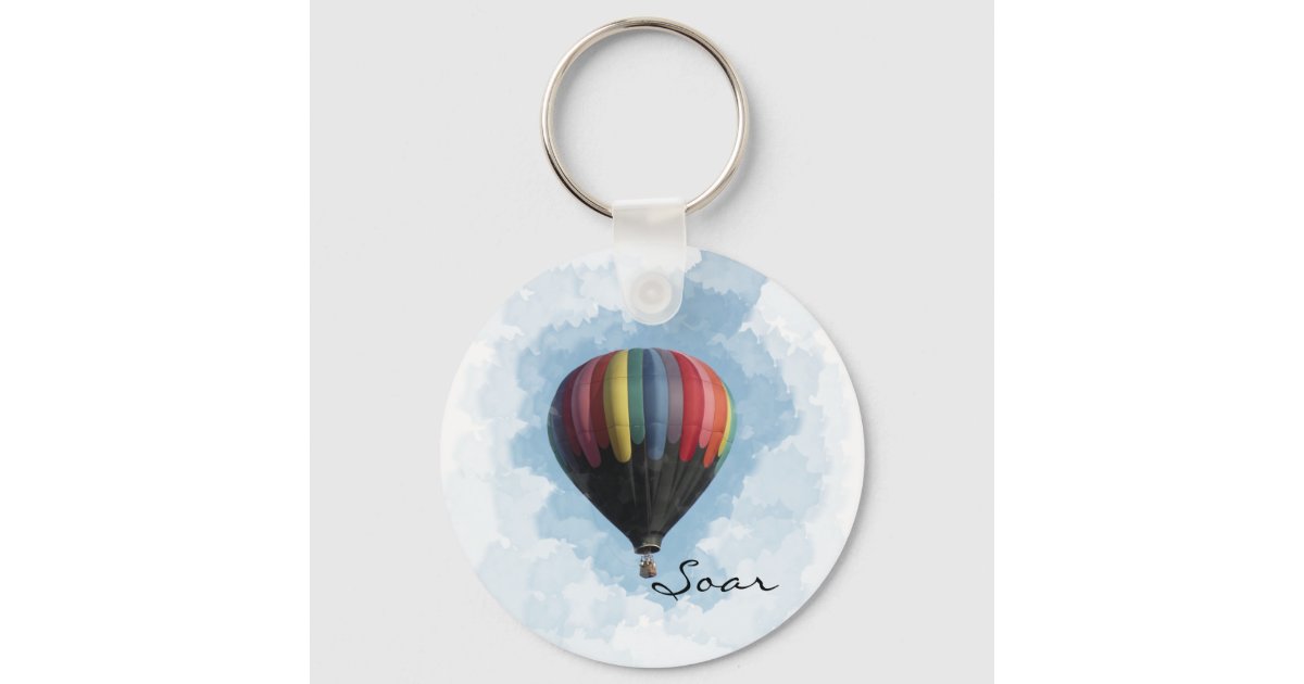 Hot Air Balloon Keychain | Zazzle