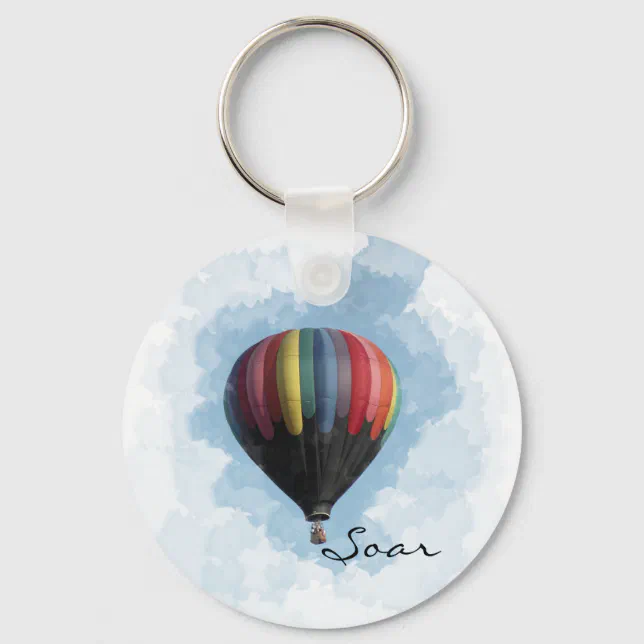 Hot Air Balloon Keychain | Zazzle