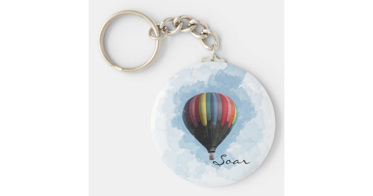 Hot Air Balloon Keychain | Zazzle