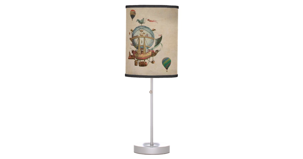 Hot Air Balloon, La Minerve 1803 travel in style Table Lamp | Zazzle
