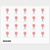Hot Air Balloon Library Bookplate Sticker | Zazzle
