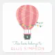 Hot Air Balloon Library Bookplate Sticker | Zazzle